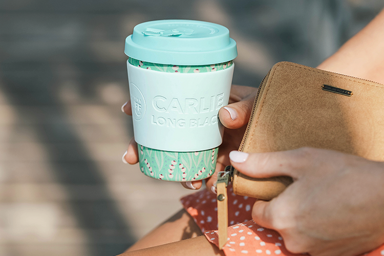 Reusable and Personalised Coffee Cuffs and Cups with your Coffee Order