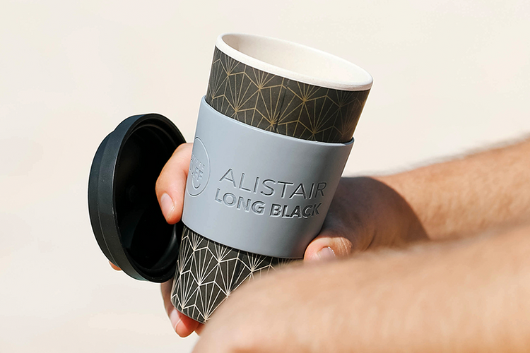 Reusable and Personalised Coffee Cuffs and Cups with your Coffee Order