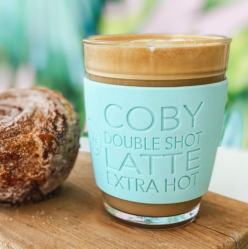 Reusable and Personalised Coffee Cuffs and Cups with your Coffee Order