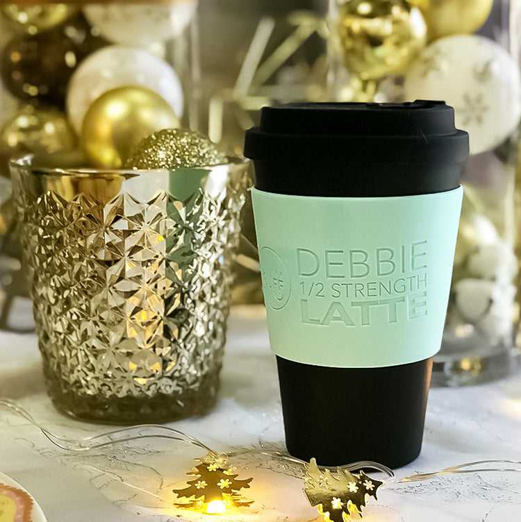 Reusable and Personalised Coffee Cuffs and Cups with your Coffee Order